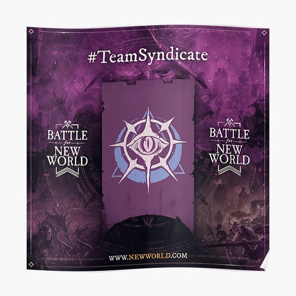 "Faction syndicate purple team New World aa 01" Poster by gUdUoficial ...