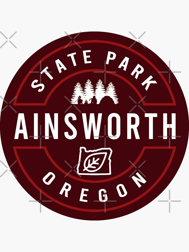 "Ainsworth State Park Adventure Logo" Sticker for Sale by VanyaKar | Redbubble