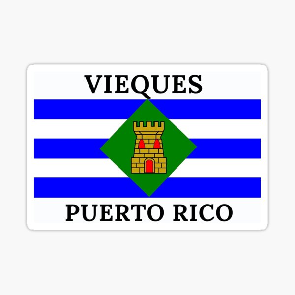 Pegatina for Sale con la obra «Bandera de Vieques, Puerto Rico» de ...