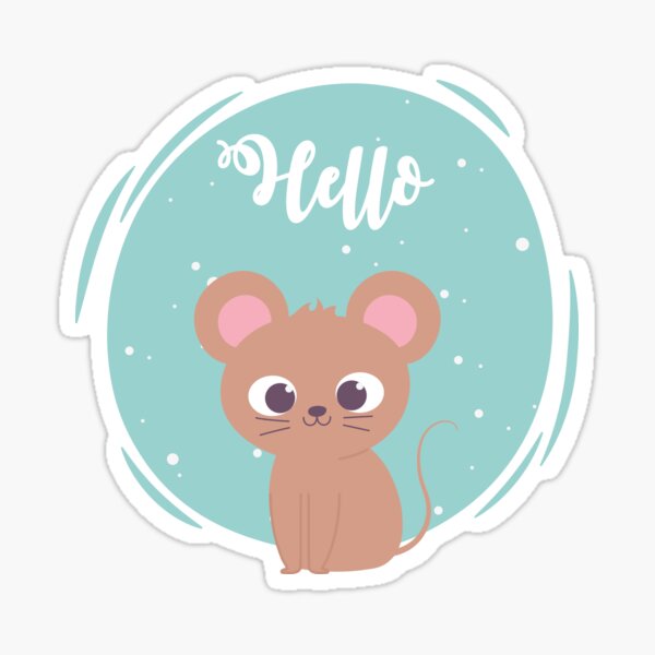 "Hello Brown Rat | Cute, Cartoon, Animal, Adorable" Sticker for Sale by ...