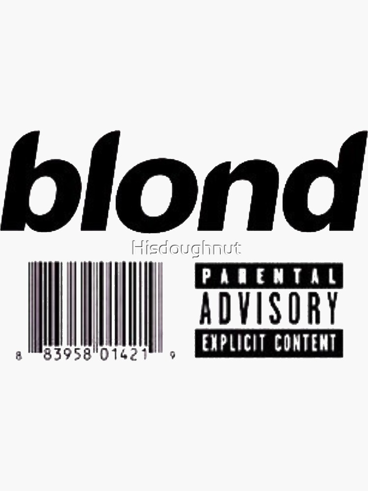 "Blonde" Sticker for Sale by Hisdoughnut | Redbubble