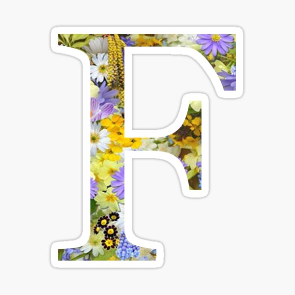 " lettre F Flowers" Sticker for Sale by ahmedbakkali | Redbubble