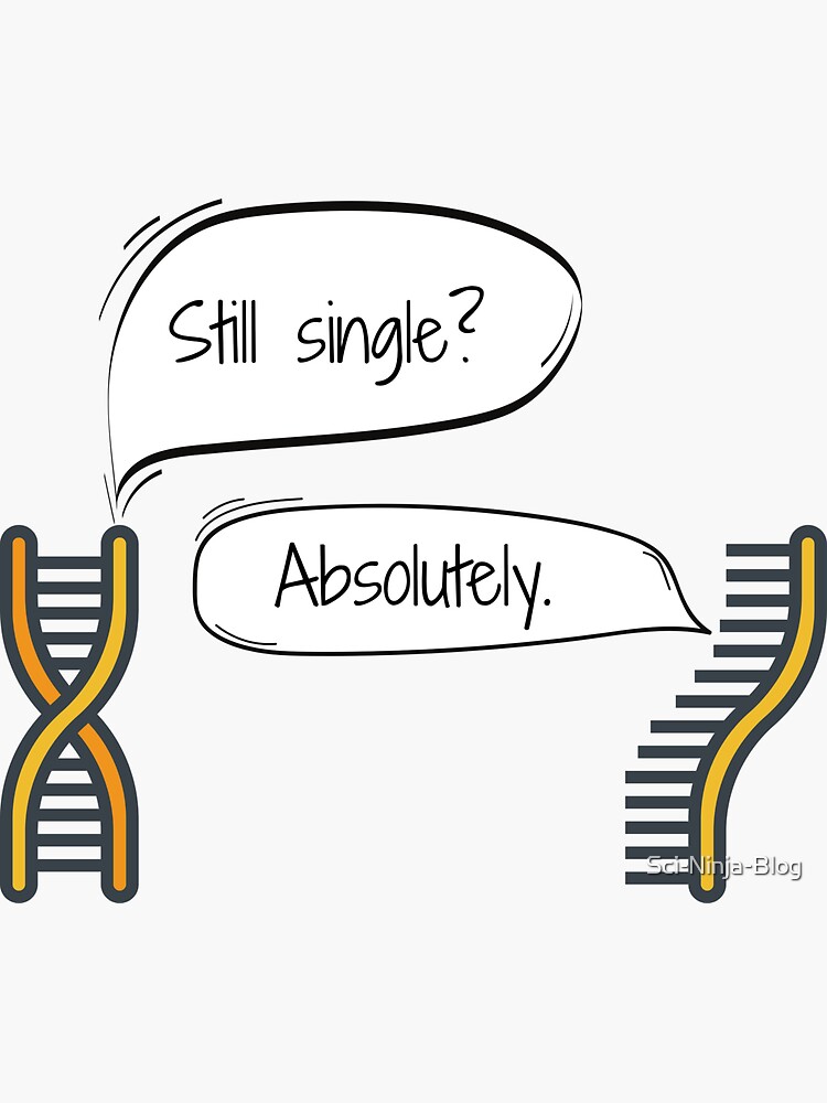 "DNA and RNA Joke" Sticker for Sale by Sci-Ninja-Blog | Redbubble