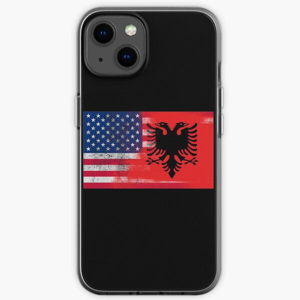 "Albanian American Half Albania Half America Flag" iPhone Case for Sale ...