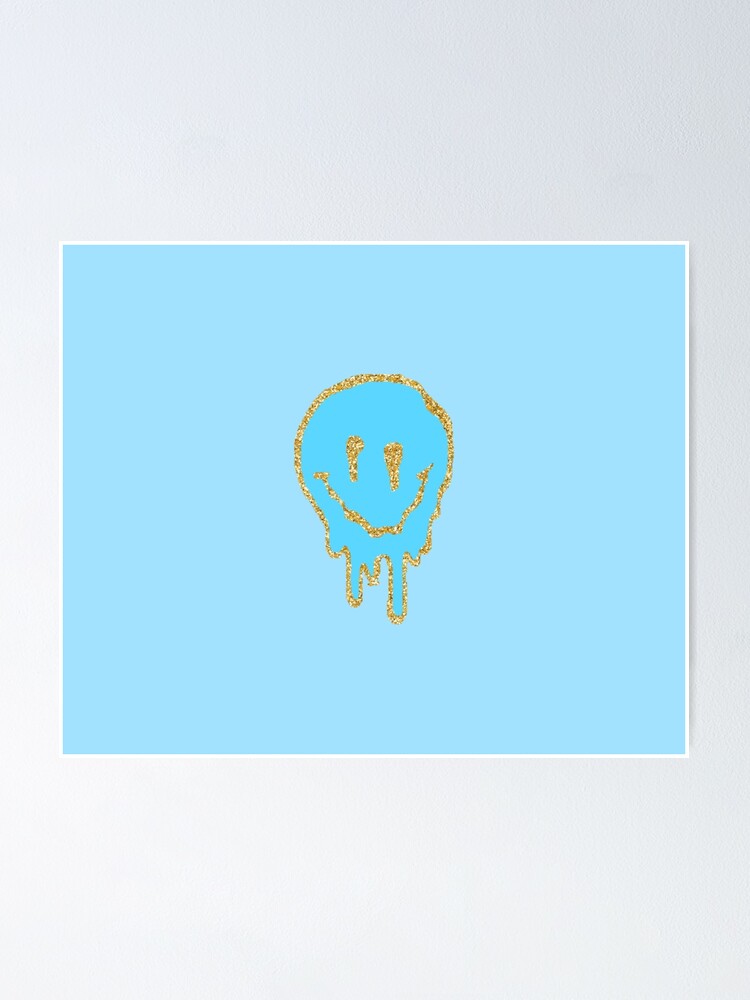 "Blue gold drippy face" Poster for Sale by Als10806 | Redbubble