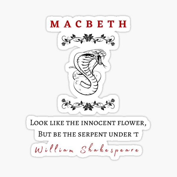 "William Shakespeares Macbeth Quote Art" Sticker for Sale by NabuOnline ...