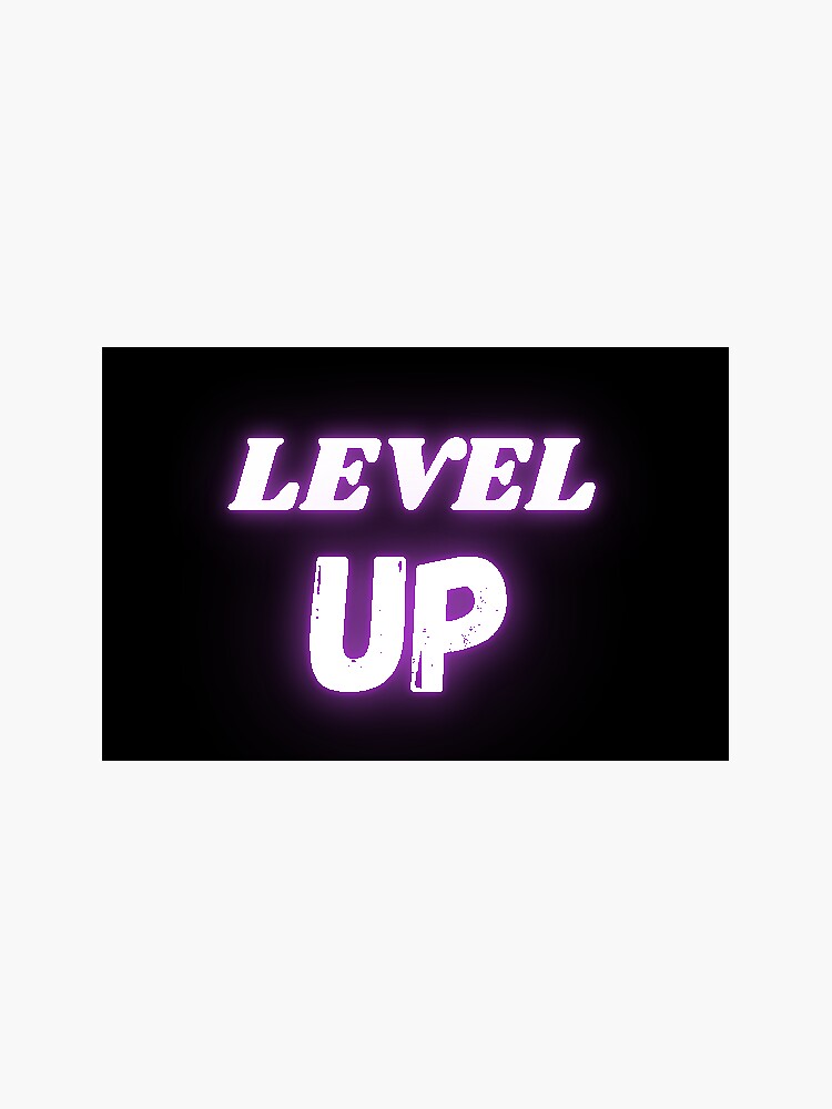 "level up (LEVEL UP PURPLE) PURPLE" Sticker for Sale by mdprox | Redbubble