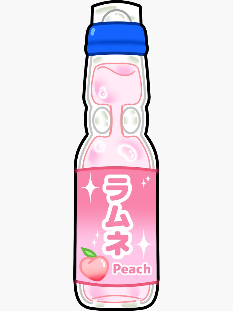 "Ramune Peach" Sticker for Sale by fuwabii | Redbubble