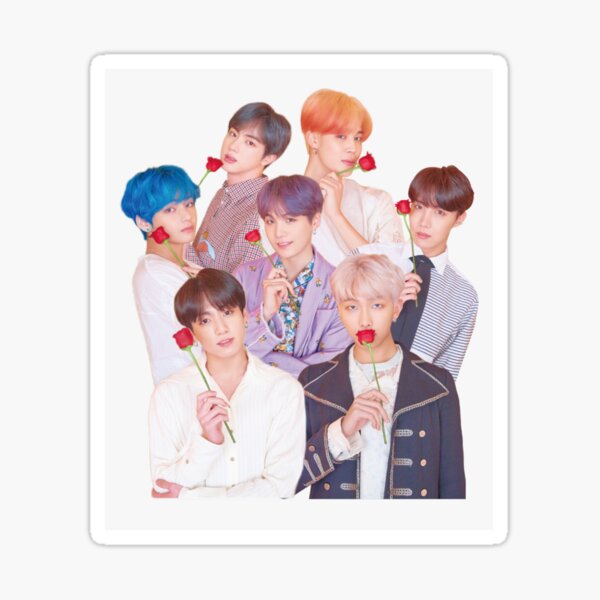 "BTS Roses Sticker" Sticker for Sale by yamatokimber | Redbubble