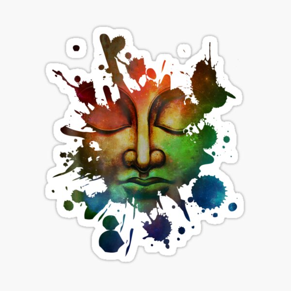 "Buddha Dimond Face Zen Yoga Lotus Buddhism" Sticker for Sale by ...