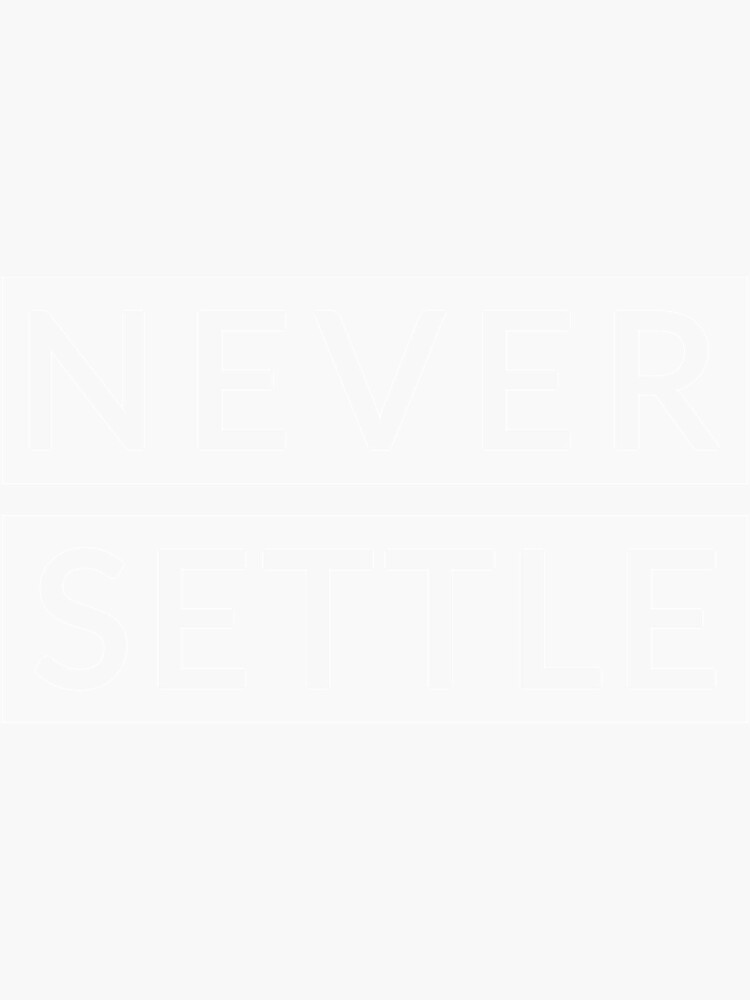 "Never Settle OnePlus Classic " Sticker for Sale by Nanture | Redbubble