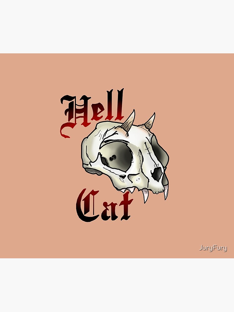 "hell cat cat skull with horns" Poster by JuryFury | Redbubble