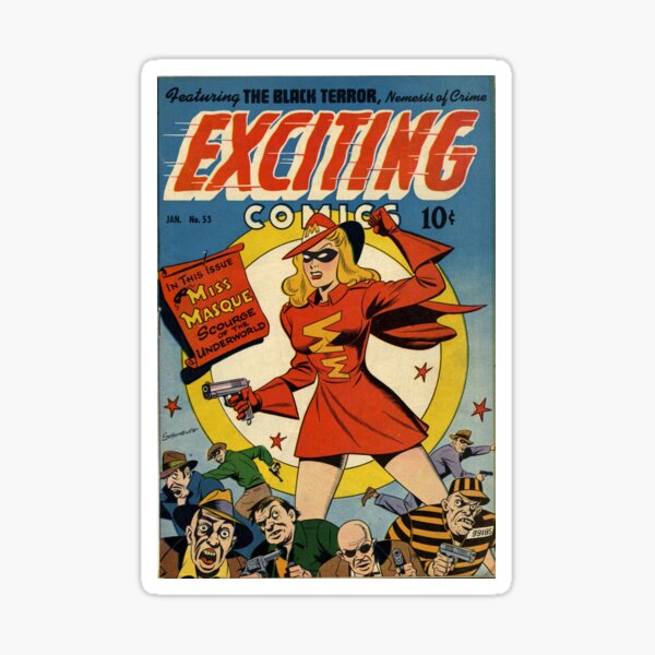 "Exciting Comics #53 - Vintage Retro Science Fiction Comic Book Cover ...