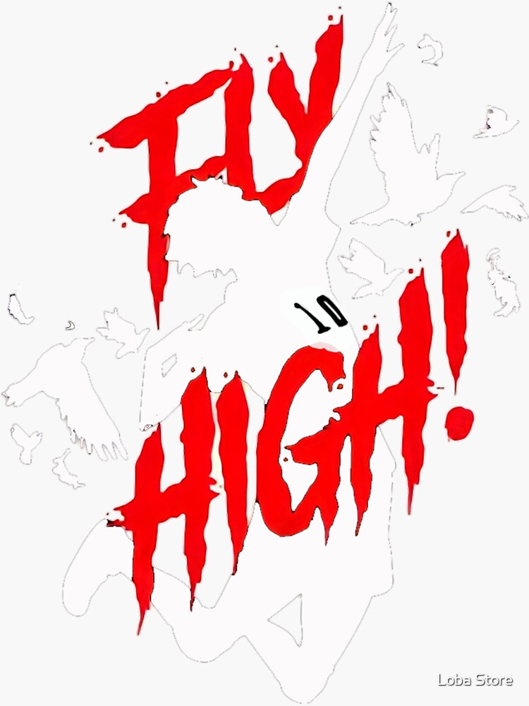 "Fly High Haikyuu White Anime " Sticker for Sale by redha-malki | Redbubble