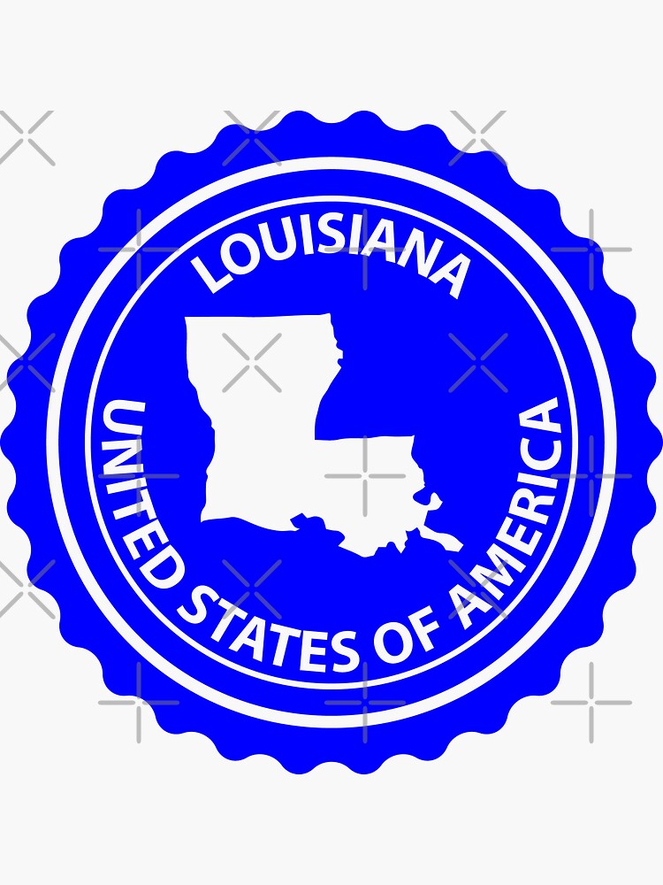 "Louisiana stamp" Sticker for Sale by Danler | Redbubble