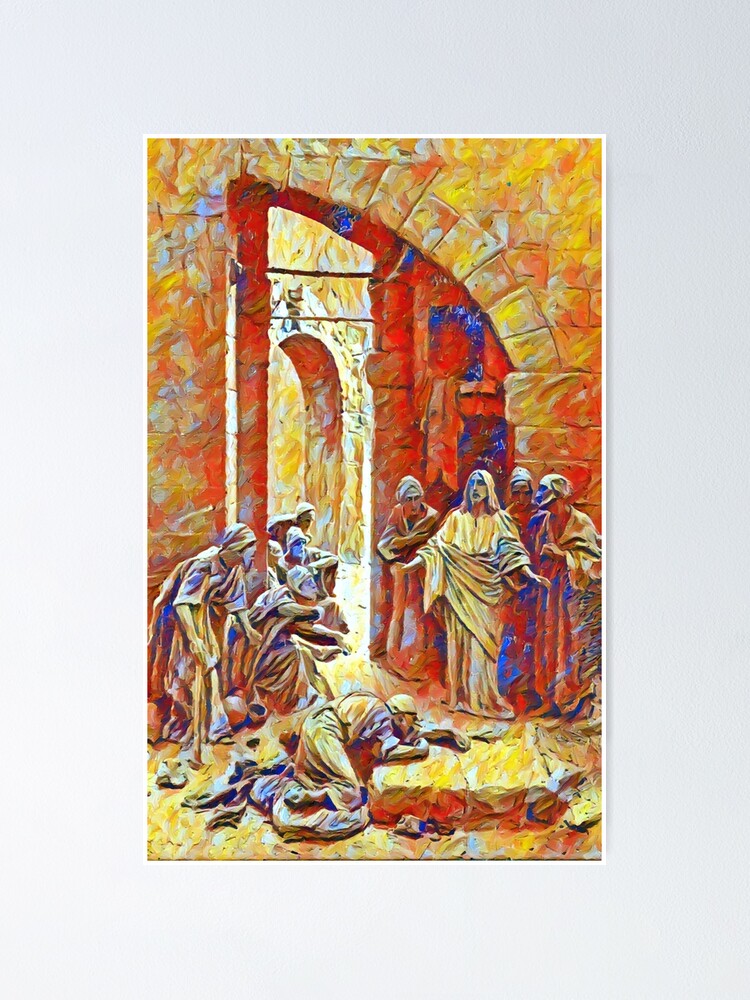 "Jesus Cleanses a Leper" Poster for Sale by KalOrtPor | Redbubble