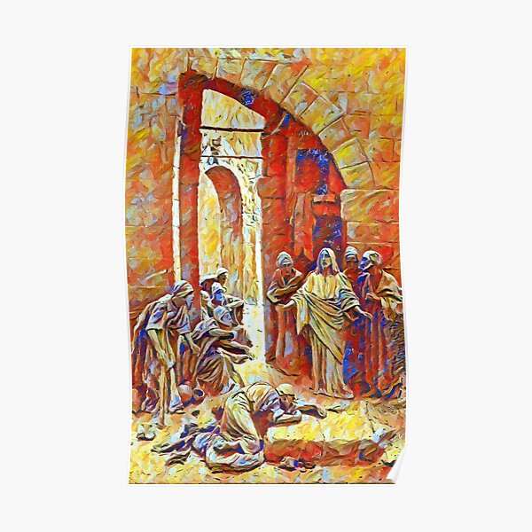 "Jesus Cleanses a Leper" Poster for Sale by KalOrtPor | Redbubble