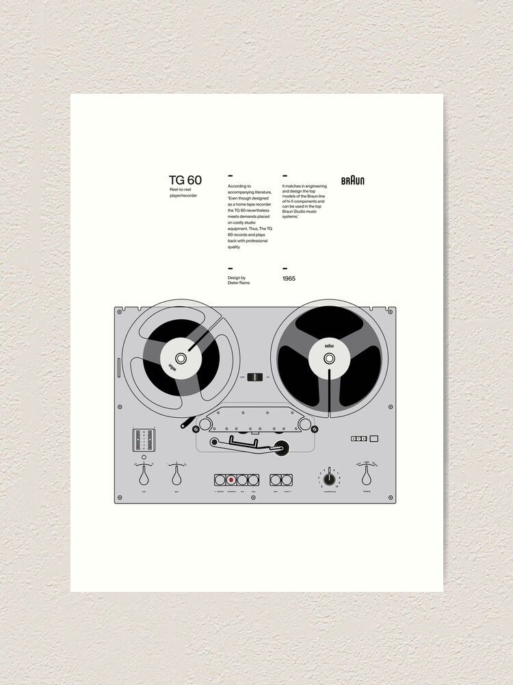 "TG60 Tape Recorder Braun - Dieter Rams Design" Art Print for Sale by ...