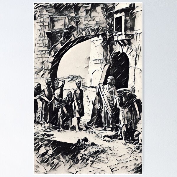 "The Woman Caught in Adultery" Poster for Sale by KalOrtPor | Redbubble