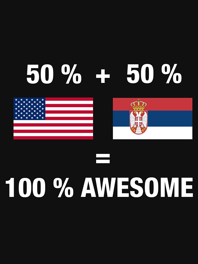 "Half Serbian Half American 100% Serbia Flag" Pullover Hoodie for Sale ...