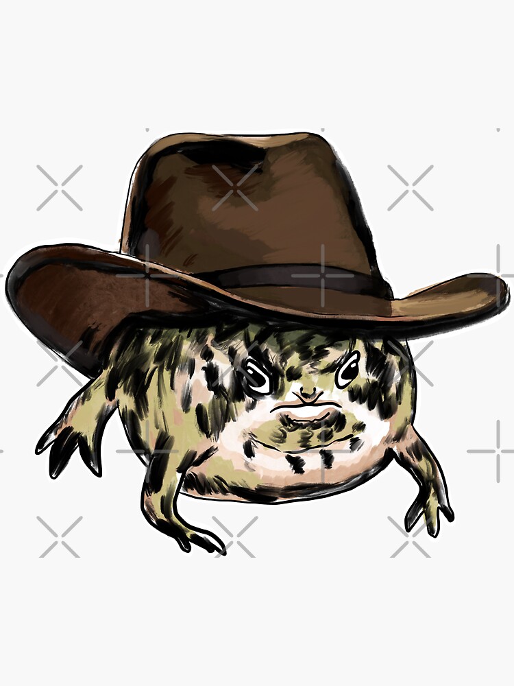 Pegatina «Gracioso Desert Rain Frog Howdy Meme» de okpinsArtDesign ...