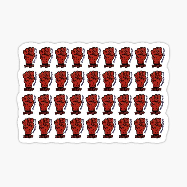 "Tuck Box Rage Red Fist" Sticker by MComar | Redbubble