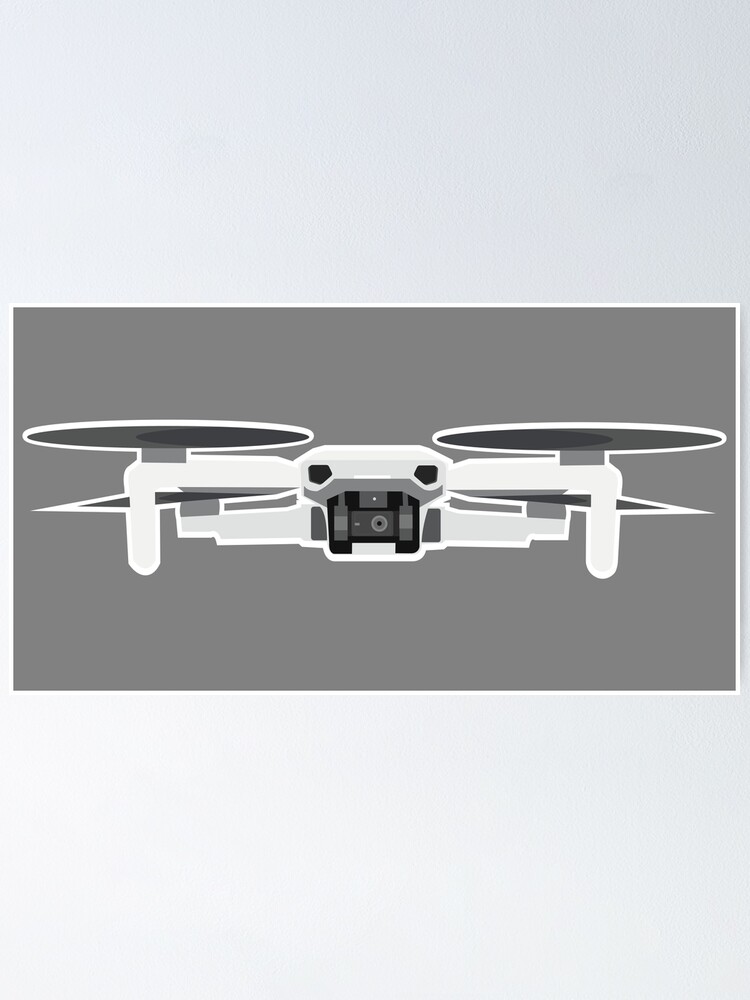 "DJI Mini 2 Flying Drone" Poster for Sale by Oddoty | Redbubble