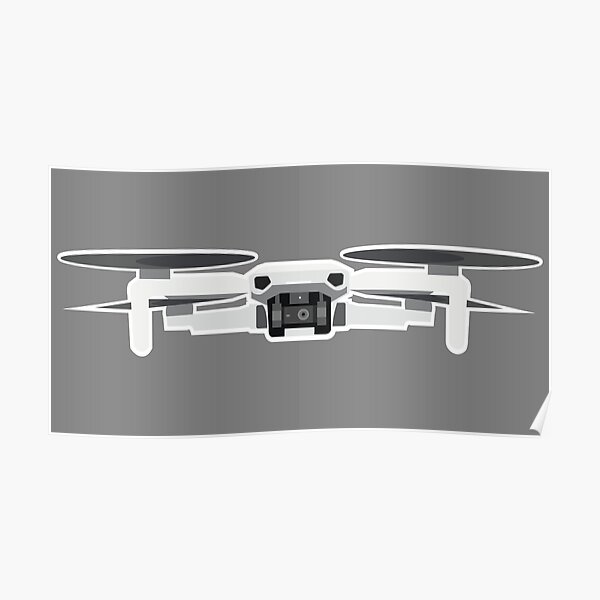 "DJI Mini 2 Flying Drone" Poster for Sale by Oddoty | Redbubble