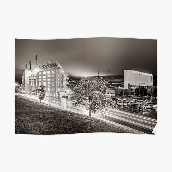 "The Old Razorback Football Stadium In Sepia" Poster for Sale by ...