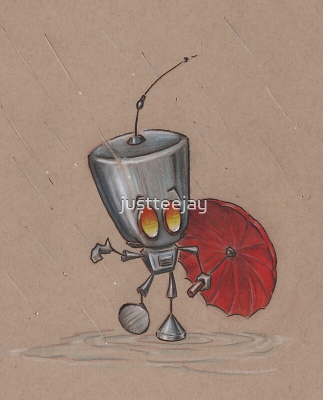 « Puddle Stomping Robot » par justteejay | Redbubble