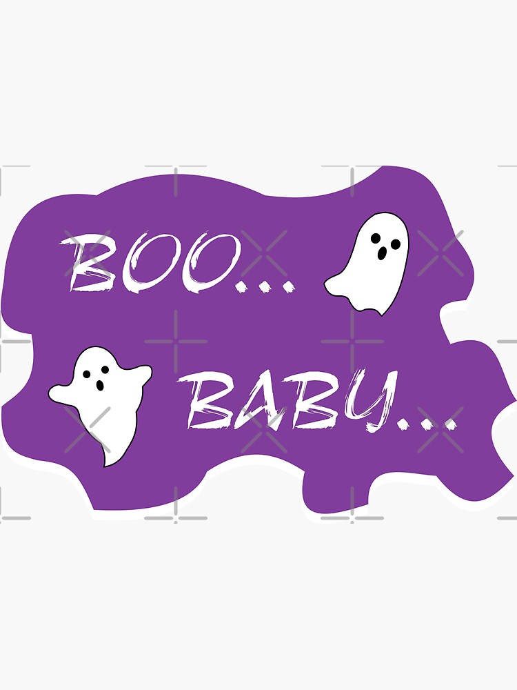 "Boo...Baby... - Halloween Theme Design - Cute Little Ghosts on Purple ...