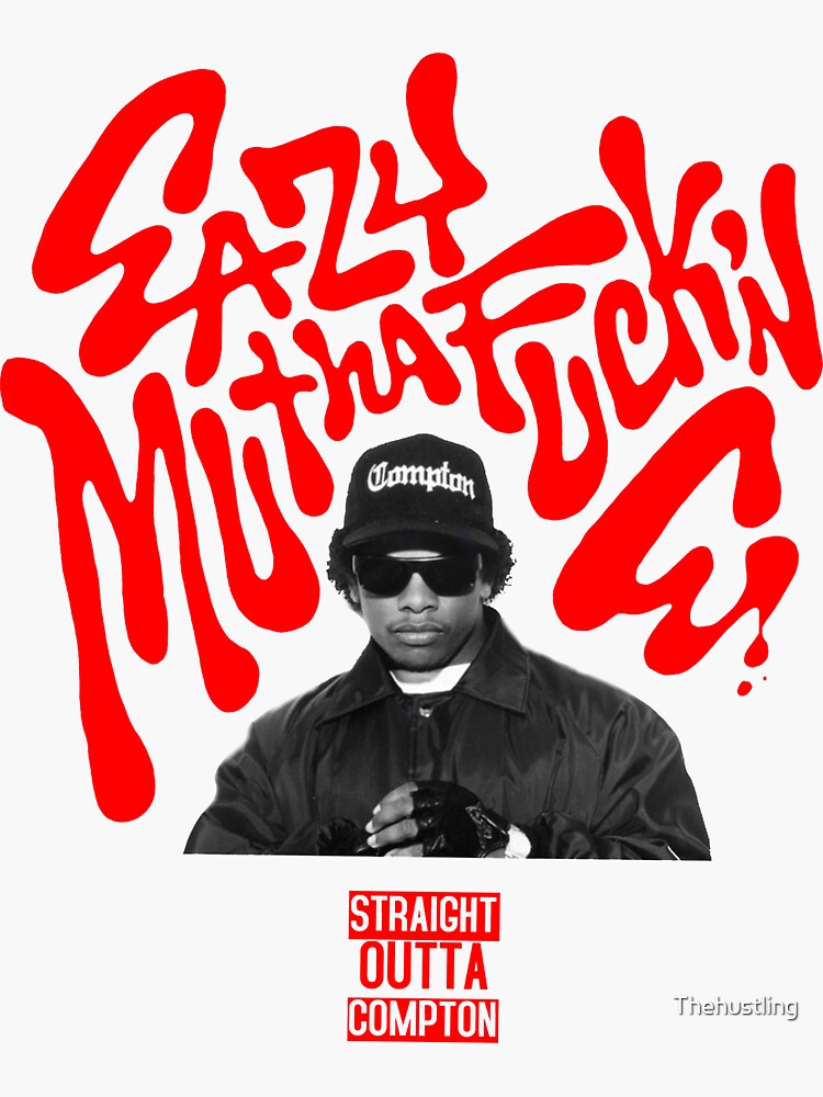 "Eazy-e original design" Sticker for Sale by Thehustling | Redbubble