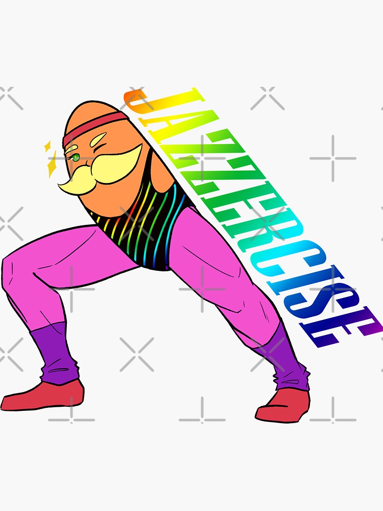 "Jazzercise" Sticker for Sale by creativename541 | Redbubble