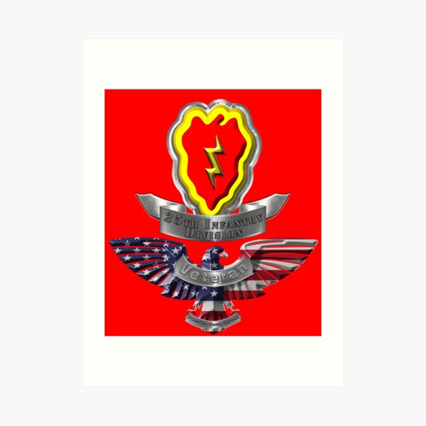 "25th Infantry Division “Tropic Lightning Veteran”" Art Print for Sale ...