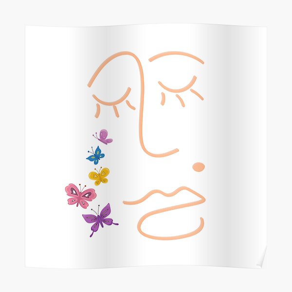 "Spring Sad Face" Poster for Sale by TrazosdeLala | Redbubble