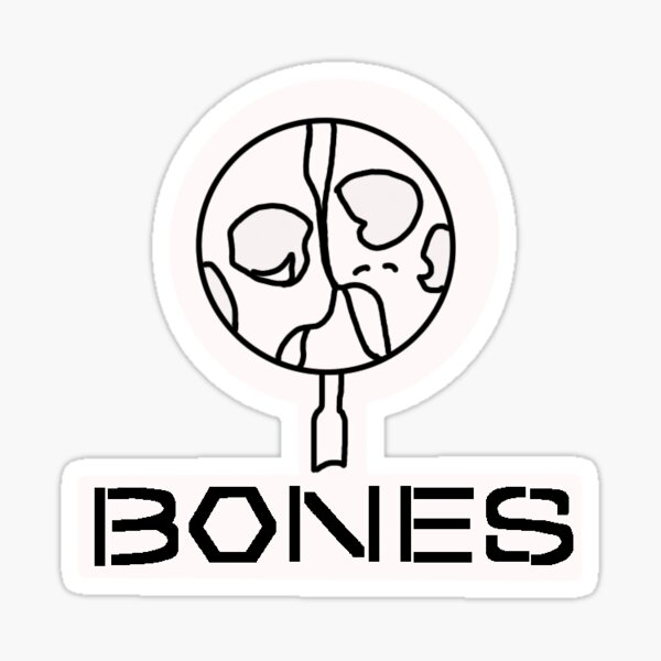 "BONES logo" Sticker by arixdna | Redbubble