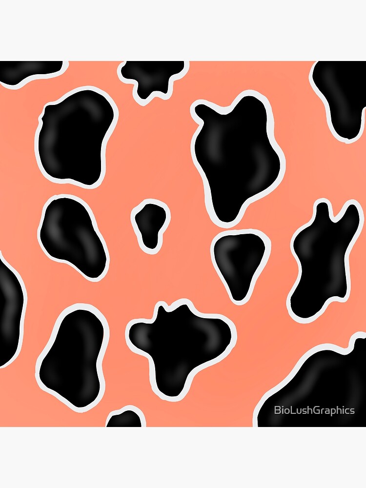 "Pastel Red Cow Print " Poster for Sale by BioLushGraphics | Redbubble