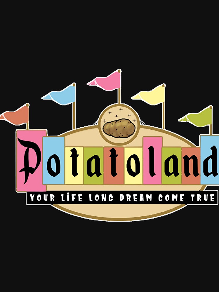 "Potatoland Retro Sign " T-shirt for Sale by TishMiryah | Redbubble ...