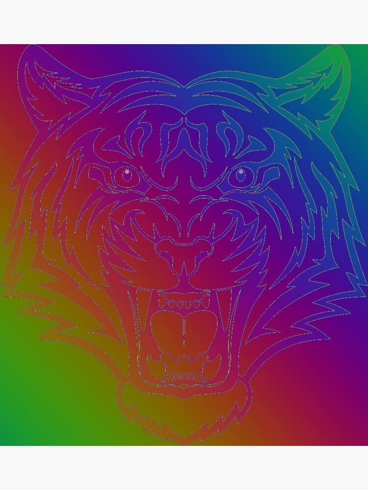 "Tiger, felines, mustaches, visual arts" Sticker for Sale by Slideep ...