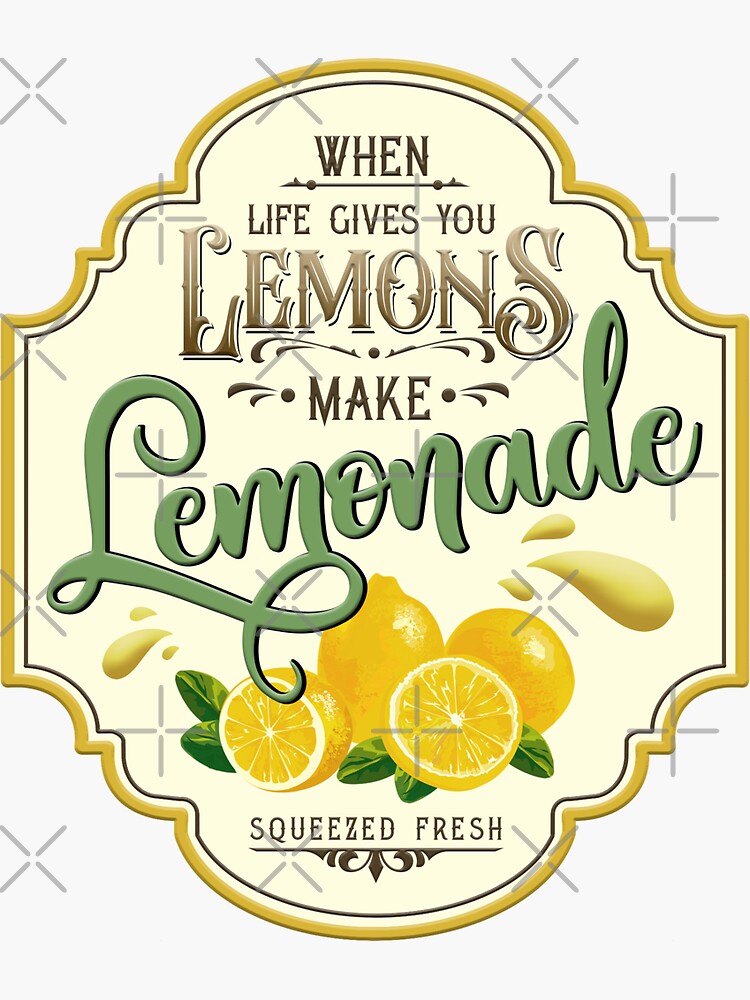 "Make Lemonade Label" Sticker for Sale by KawaiiCDesign | Redbubble