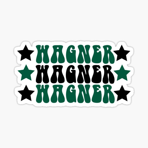 "wagner - groovy stars" Sticker for Sale by scollegestuff | Redbubble
