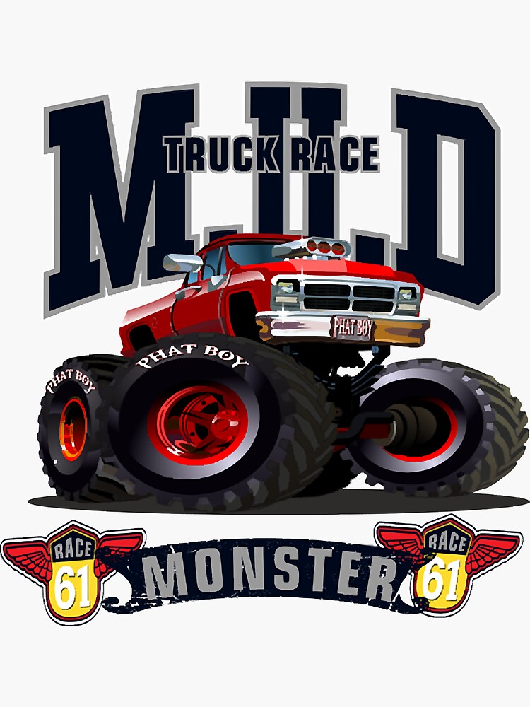 "Mud Off Road Monster Truck " Sticker for Sale by anderson35 | Redbubble