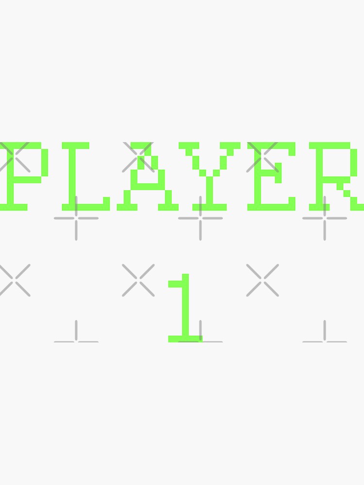 "Player 1" Sticker by elliemar | Redbubble