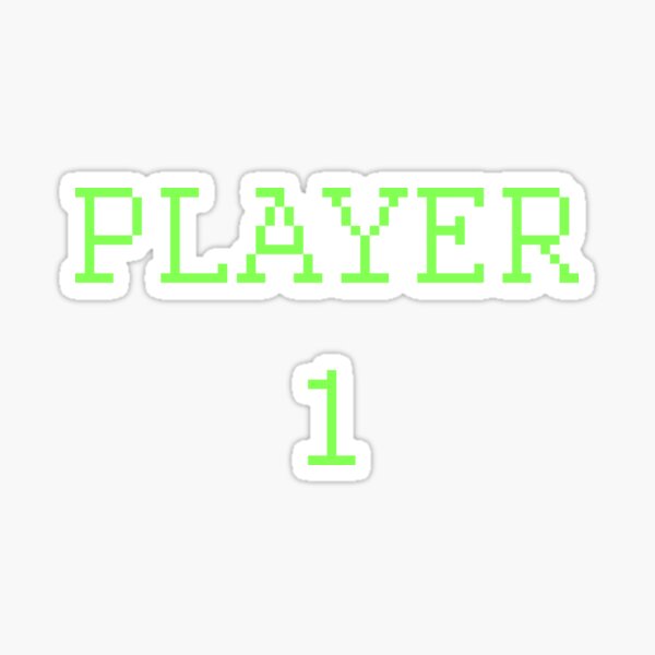 "Player 1" Sticker by elliemar | Redbubble