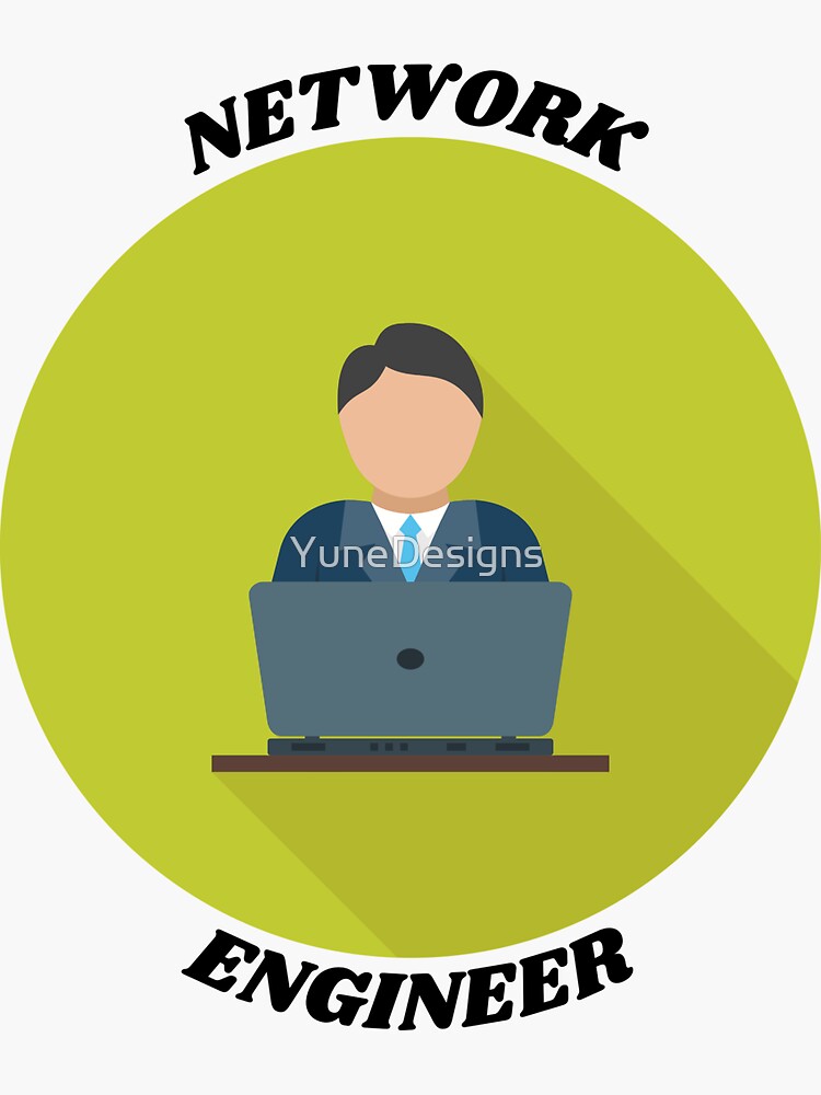 "Network engineer logo" Sticker for Sale by YuneDesigns | Redbubble