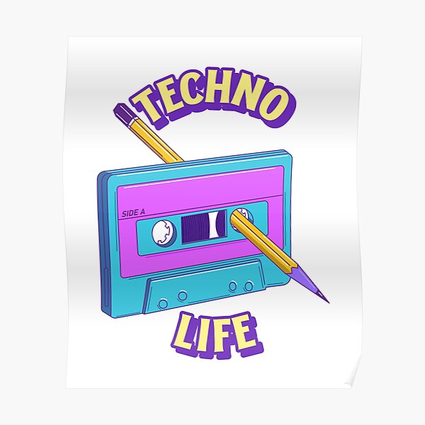 "TechnoLife Cassette" Poster for Sale by Technolife | Redbubble