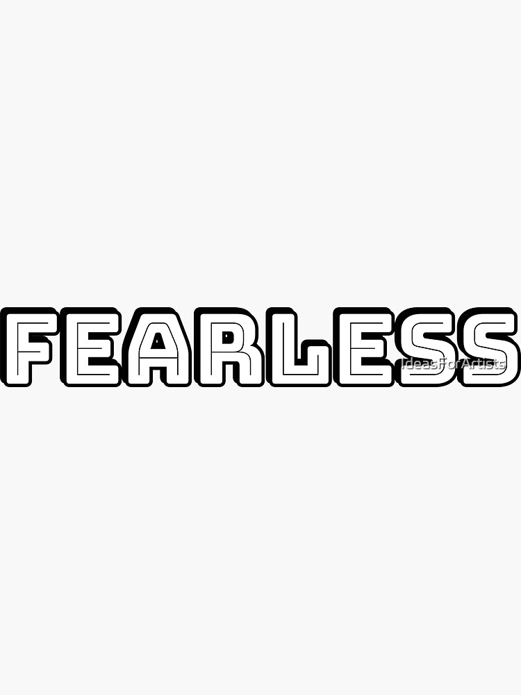 "Fearless - fearlessly bold - positive affirmations" Sticker for Sale ...