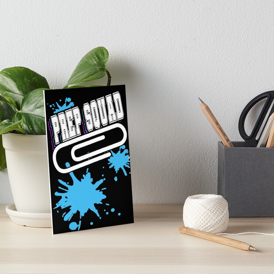 "Prep Squad Team Work Splatter Blue" Art Board Print by montezwalls ...
