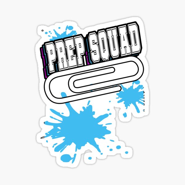 "Prep Squad Team Work Splatter Blue" Sticker for Sale by montezwalls ...