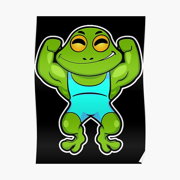 "Frog as Bodybuilder at Bodybuilding " Poster for Sale by anderson35 ...